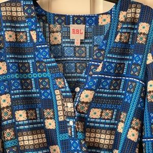 RBL | Dresses | Rbl Tie Waist Pattern Dress | Poshmark